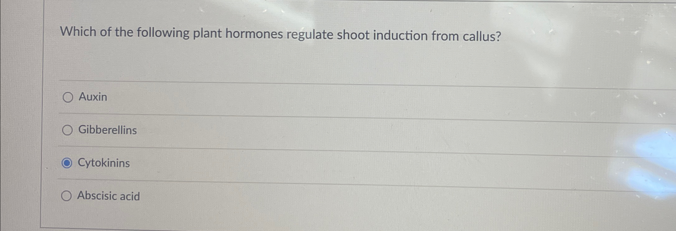 Solved Which of the following plant hormones regulate shoot | Chegg.com