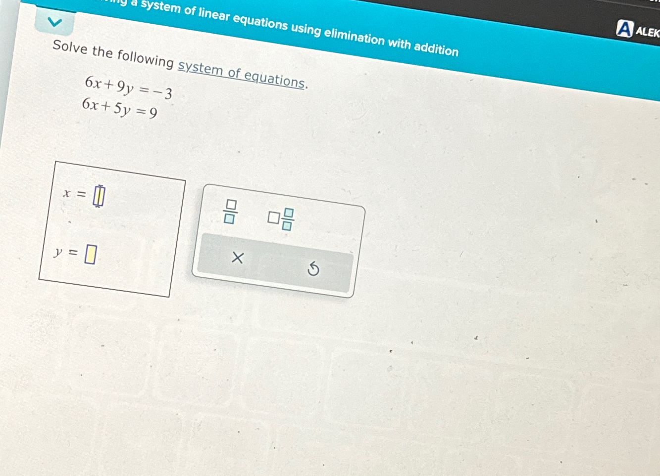 Solved system of linear equations using elimination with | Chegg.com