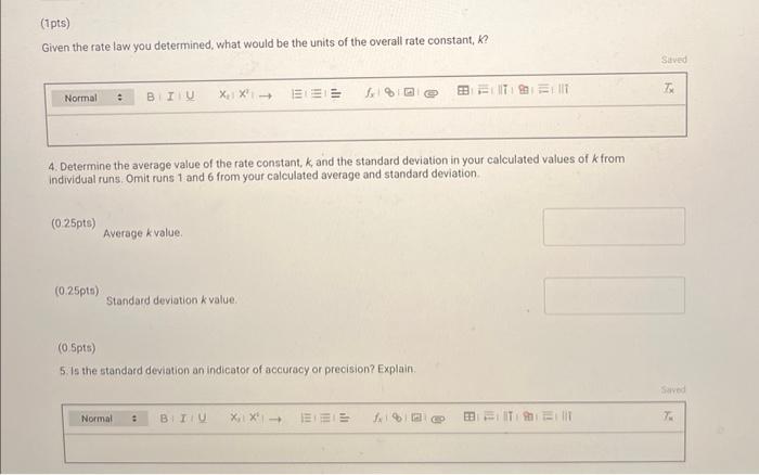 Using the following reaction conditions, record the | Chegg.com