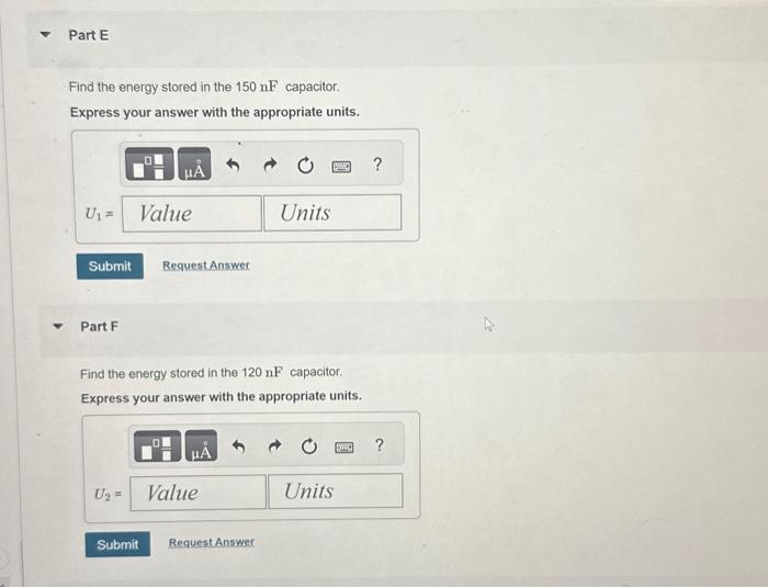 Solved Find the energy stored in the 150nF capacitor. | Chegg.com