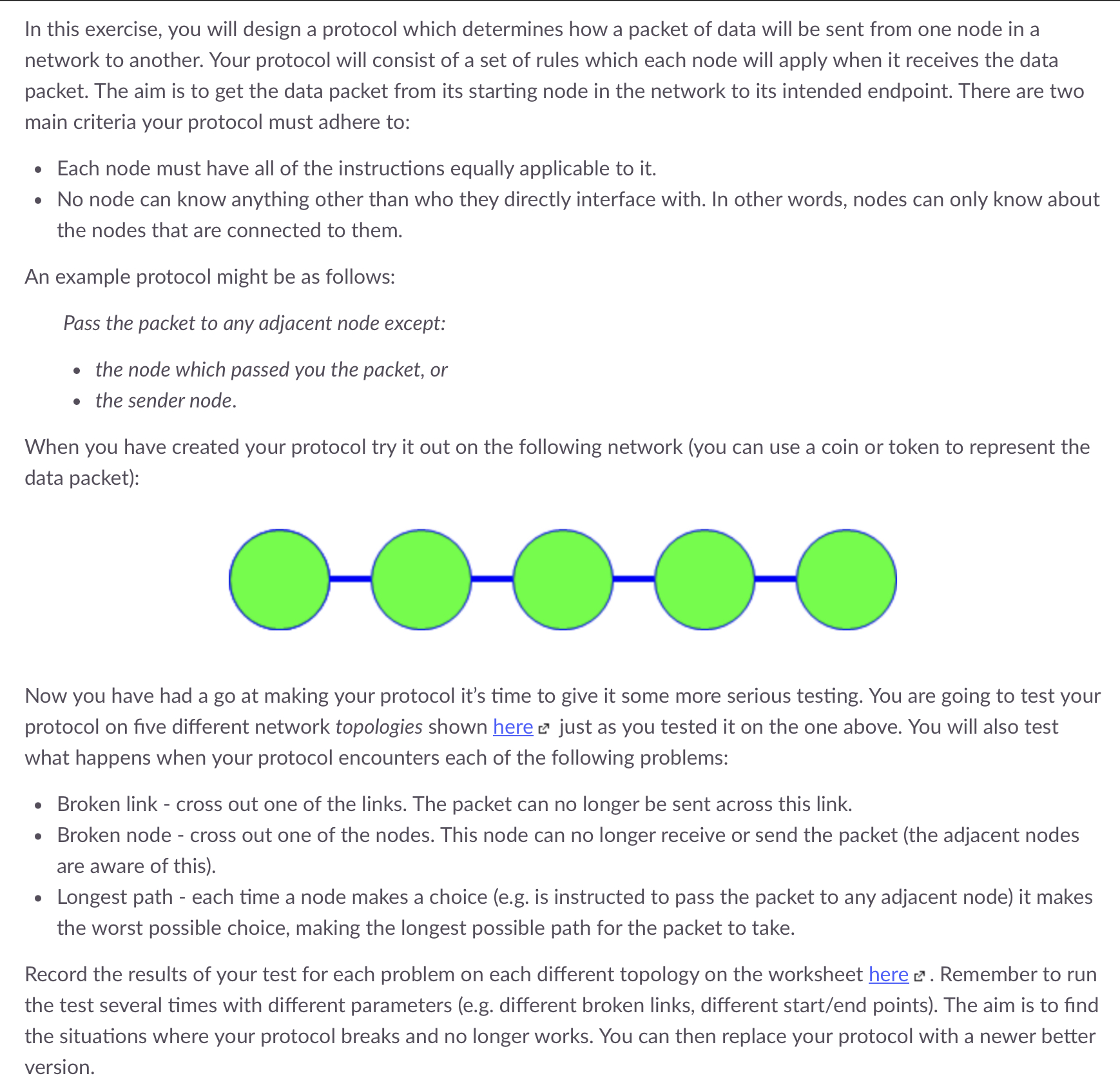 Solved In this exercise, you will design a protocol which | Chegg.com