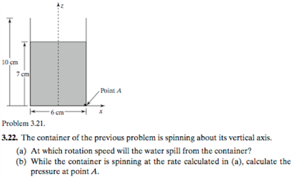 Solved The container of the previous problem is spinning | Chegg.com