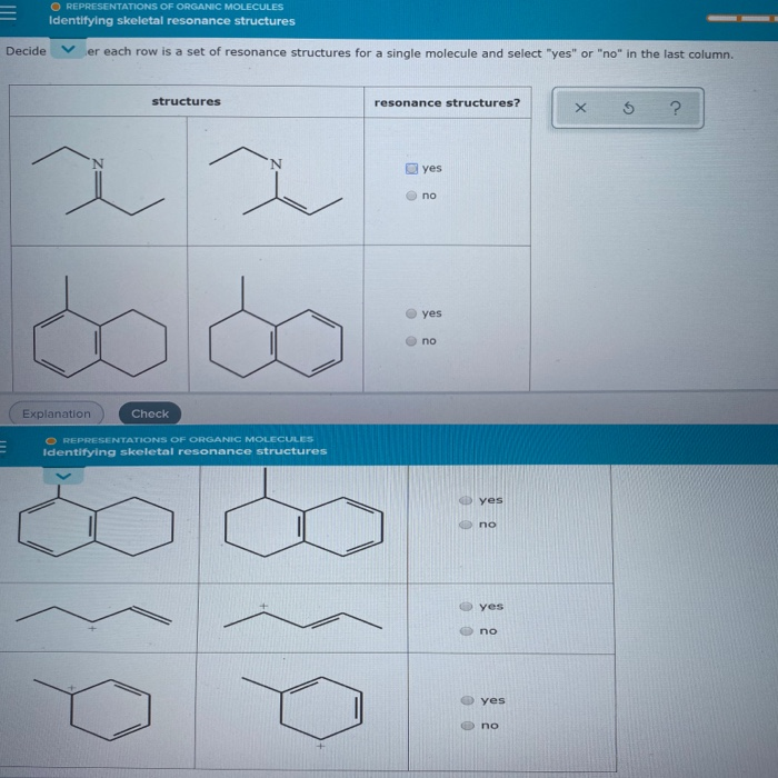 Solved decide whether each row is a set of Resonance | Chegg.com