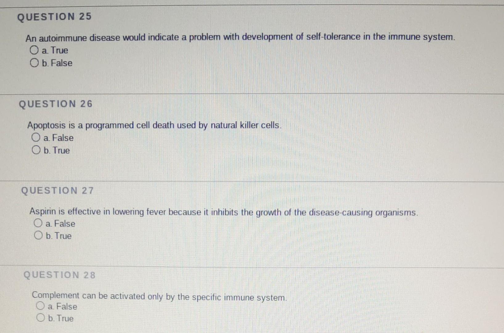 Solved An autoimmune disease would indicate a problem with | Chegg.com