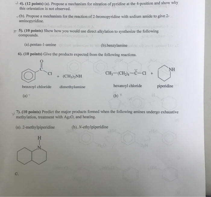 Solved 4). (12 points) (a). Propose a mechanism for | Chegg.com