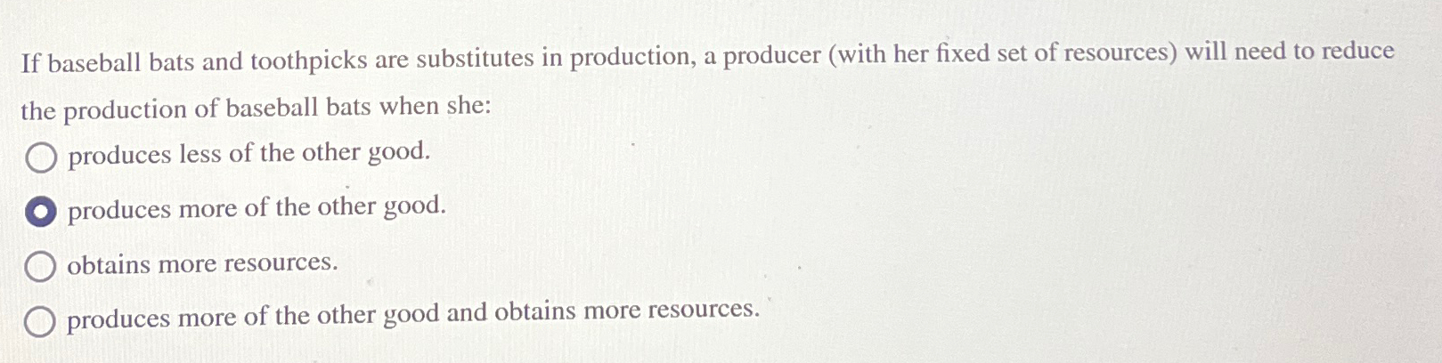Solved If baseball bats and toothpicks are substitutes in | Chegg.com