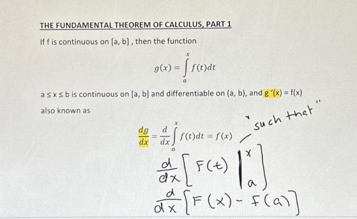 Solved EXAMPLE Use part 1 of TFTOC to find the derivative of | Chegg.com