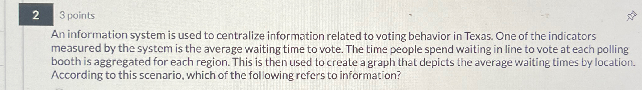 Solved An information system is used to centralize | Chegg.com