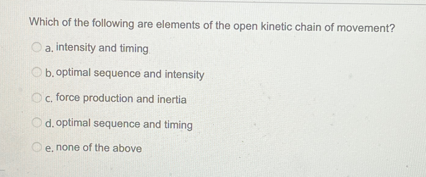 Solved Which of the following are elements of the open | Chegg.com