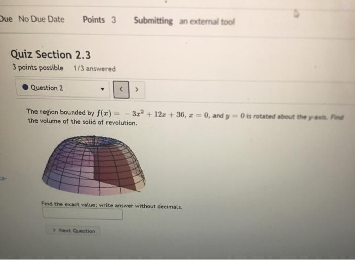Solved Due No Due Date Points 3 Submitting an external tool | Chegg.com