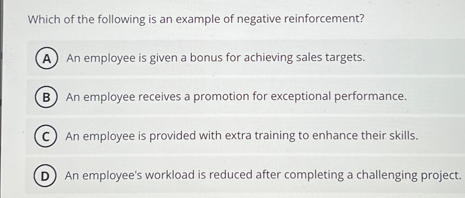 Solved Which of the following is an example of negative | Chegg.com