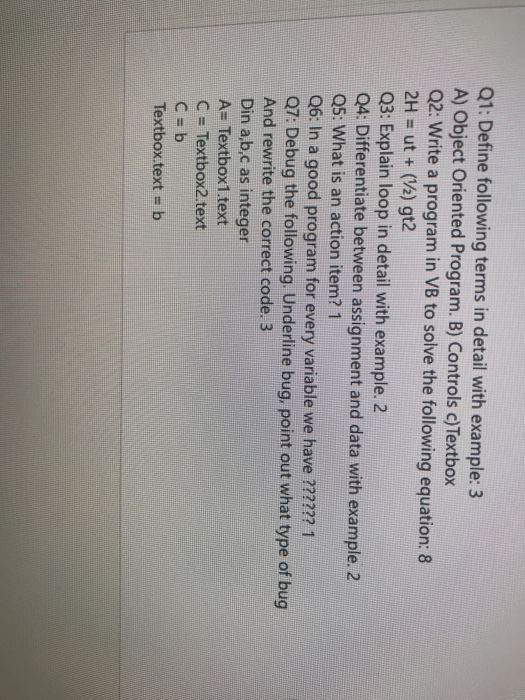Solved Q1: Define following terms in detail with example: 3 | Chegg.com Solved Q1: Define following terms in detail with example: 3 | Chegg.com