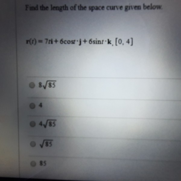 Solved Find the length of the space curve given below. r(t) | Chegg.com