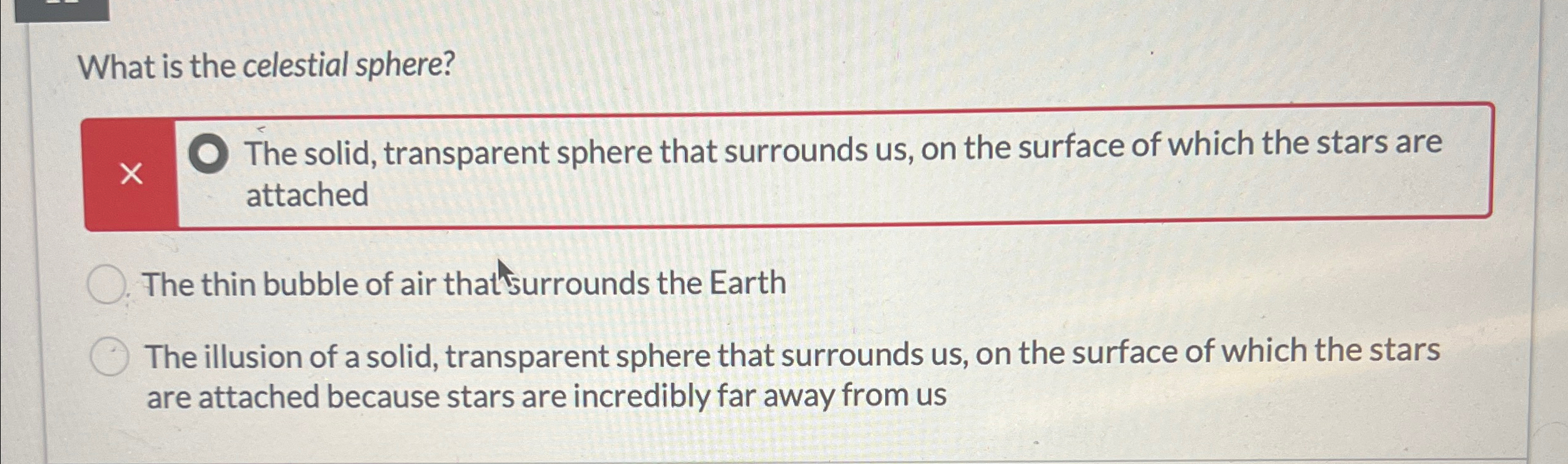 Solved What is the celestial sphere?The solid, transparent | Chegg.com