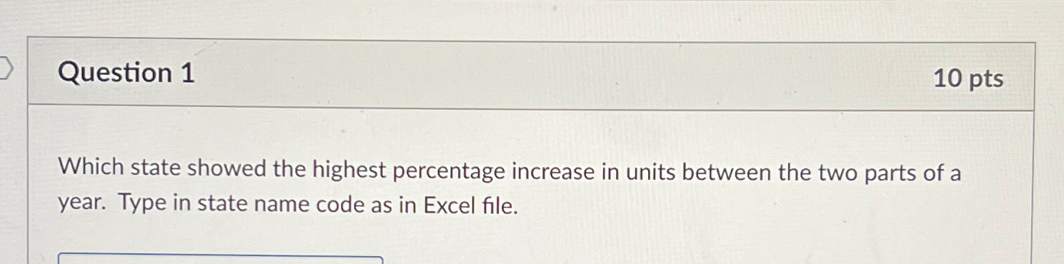 Solved Question 110 ﻿ptsWhich state showed the highest | Chegg.com