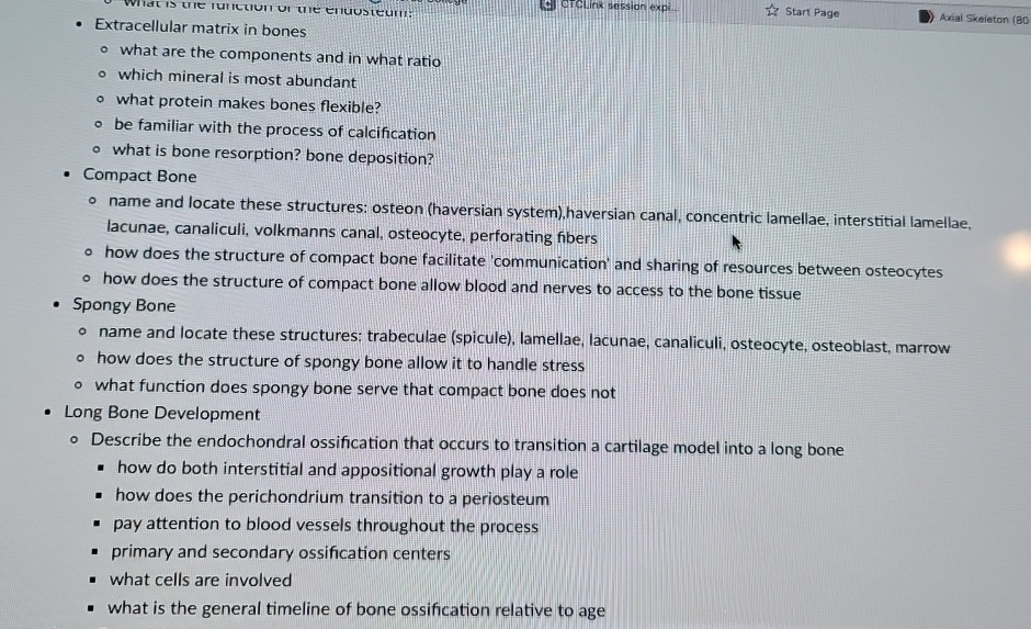 Solved Extracellular matrix in boneswhat are the components | Chegg.com