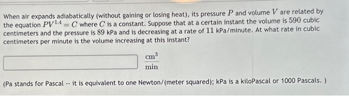Solved When air expands adiabatically (without gaining or | Chegg.com