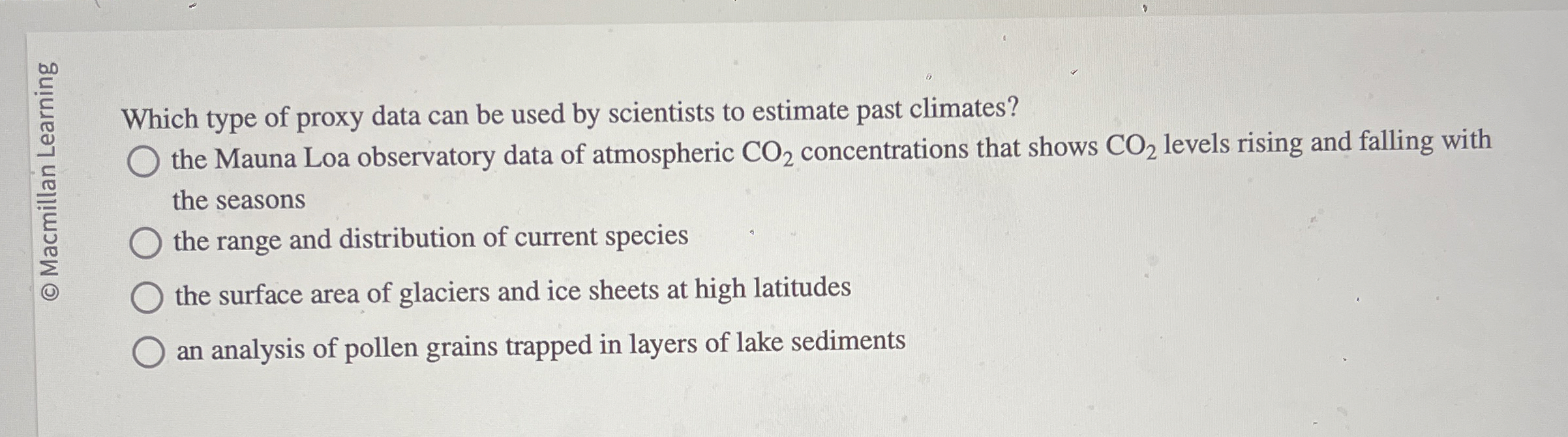 Solved Which type of proxy data can be used by scientists to | Chegg.com