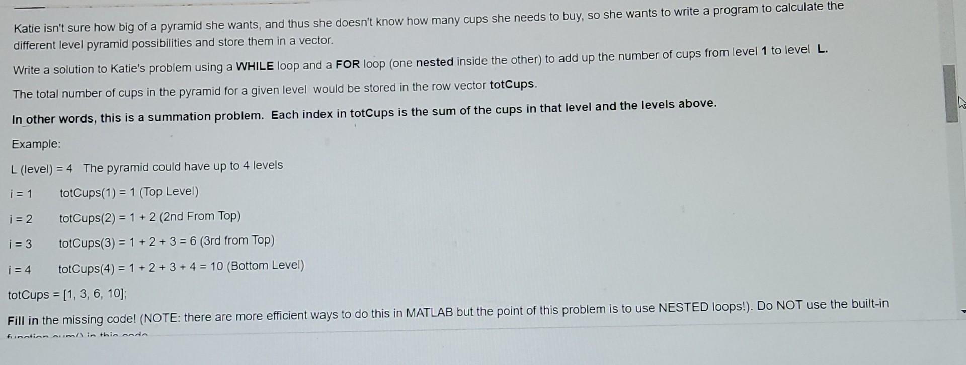 Solved Katie wants to calculate how many cups it would take | Chegg.com