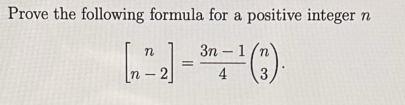 Solved Prove the following formula for a positive integer | Chegg.com