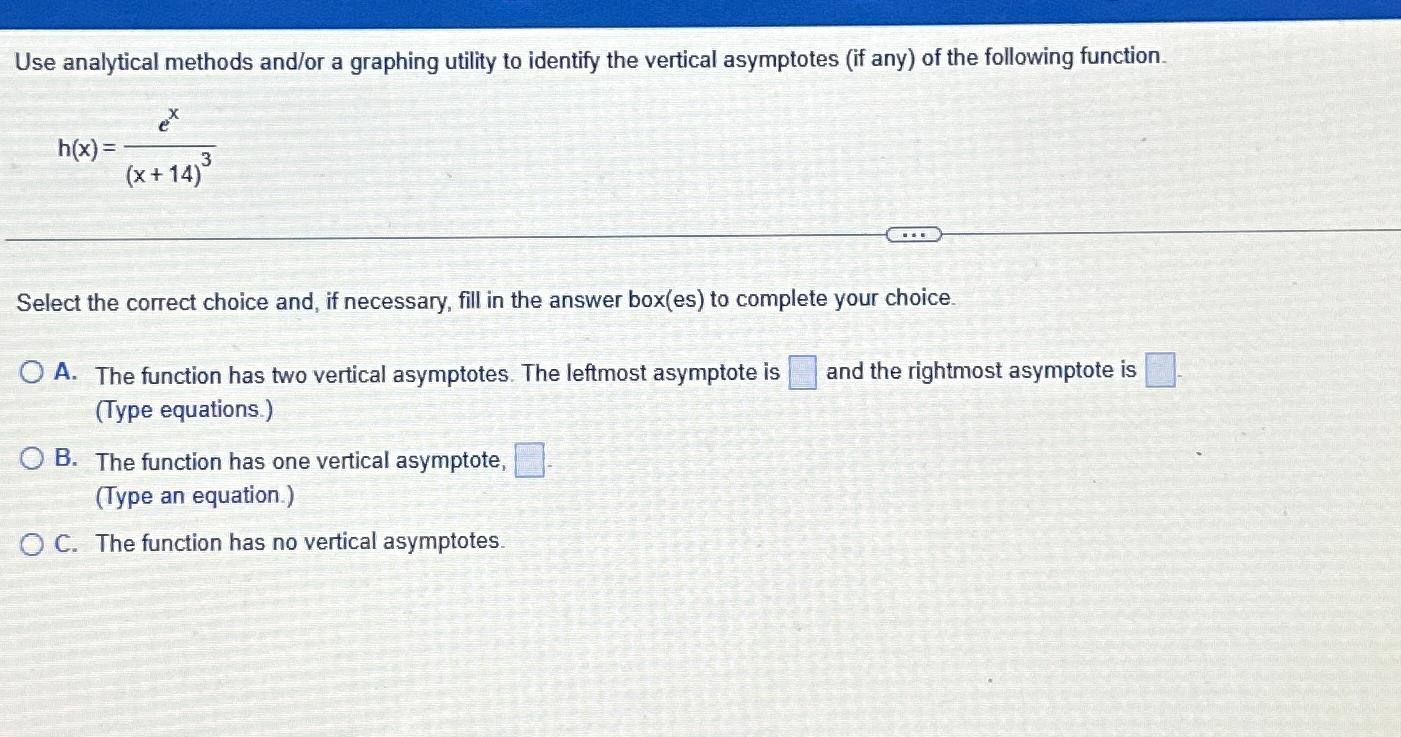 Solved Use analytical methods and/or a graphing utility to | Chegg.com