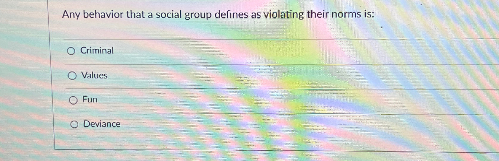 Solved Any behavior that a social group defines as violating | Chegg.com