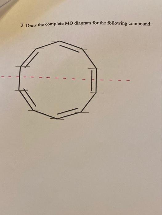 Solved 2. Draw the complete MO diagram for the following | Chegg.com