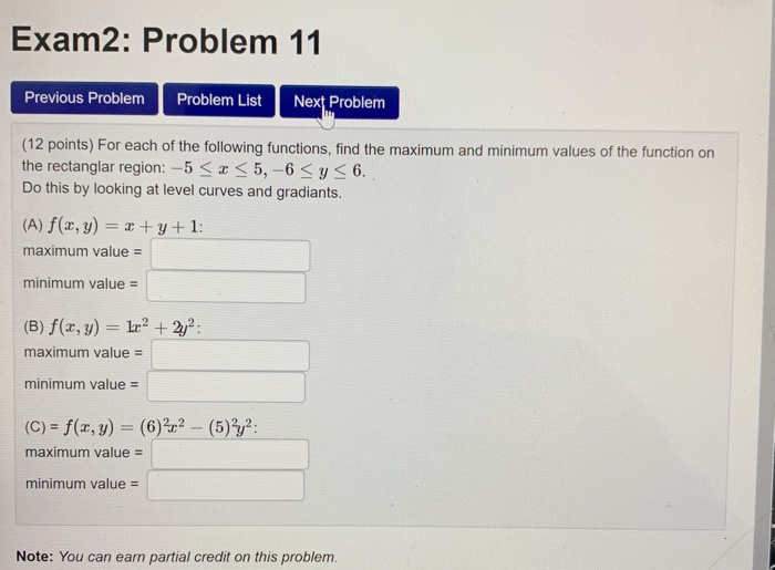 Solved Exam2: Problem 11 Previous Problem Problem List Next | Chegg.com