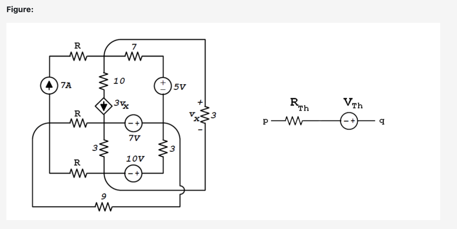 Solved In the figure, R = 17 . (a)Find, ﻿Vth and Rth, ﻿for | Chegg.com