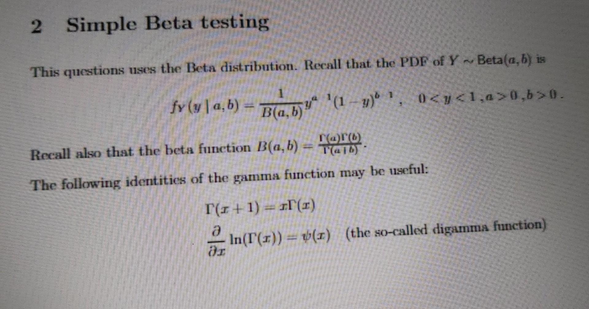 Solved 2 Simple Beta testing This questions uses the Beta | Chegg.com