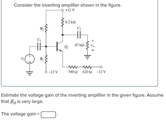 Solved Consider the inverting amplifier shown in the figure. | Chegg.com