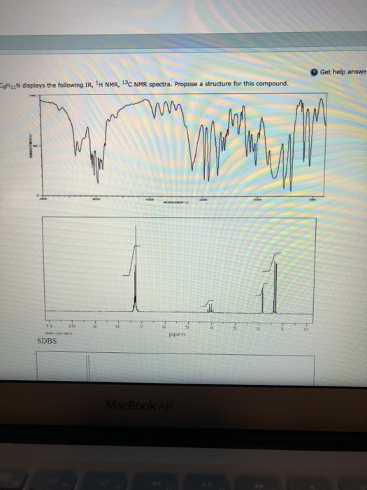 Solved a compound with molecular formula C8H11N has the | Chegg.com