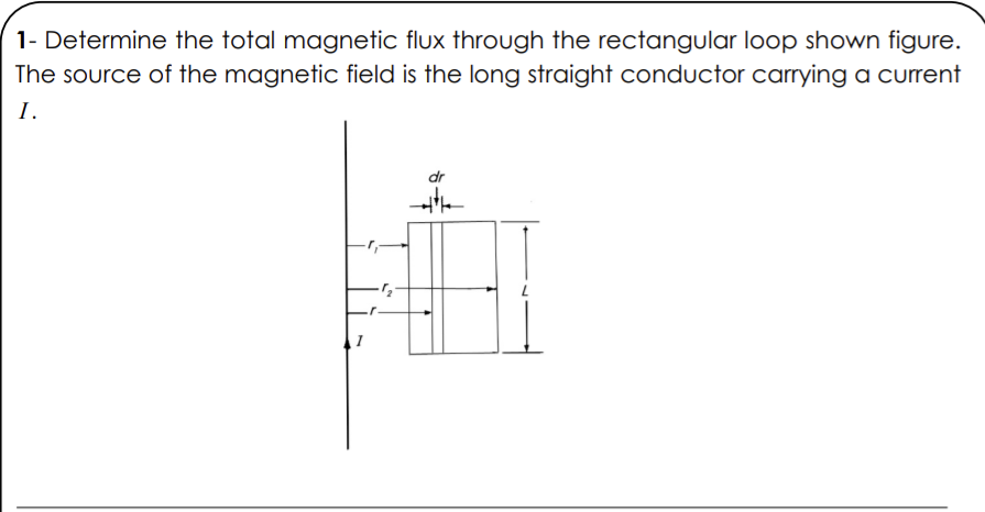 Solved 1- Determine the total magnetic flux through the | Chegg.com