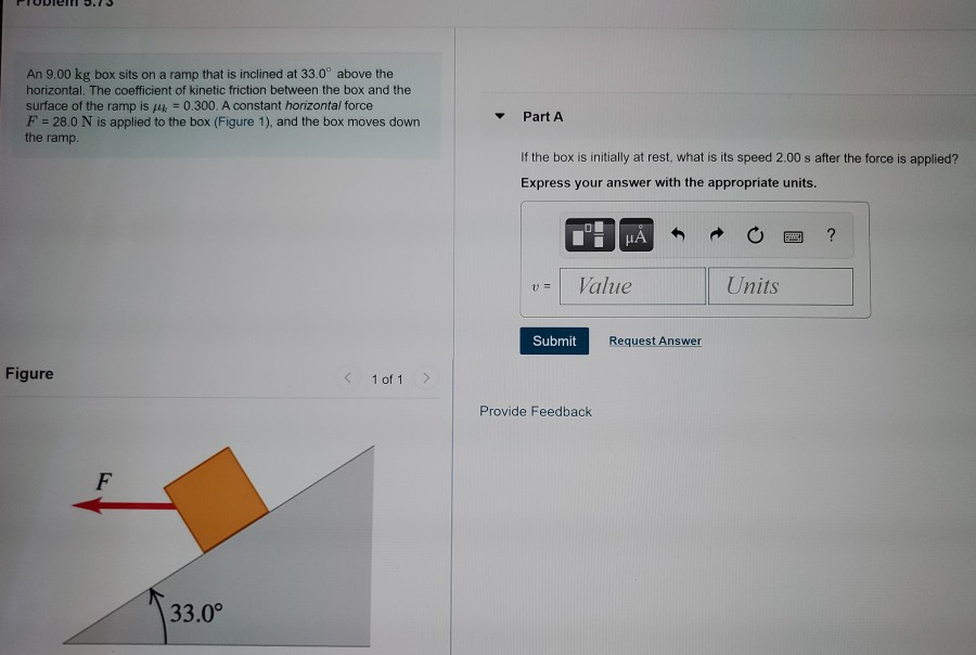 Solved An 9.00 kg box sits on a ramp that is inclined at | Chegg.com