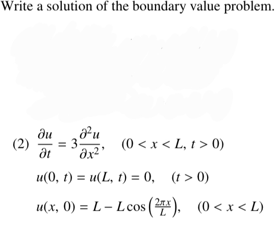 Solved Write a solution of the boundary value problem. | Chegg.com