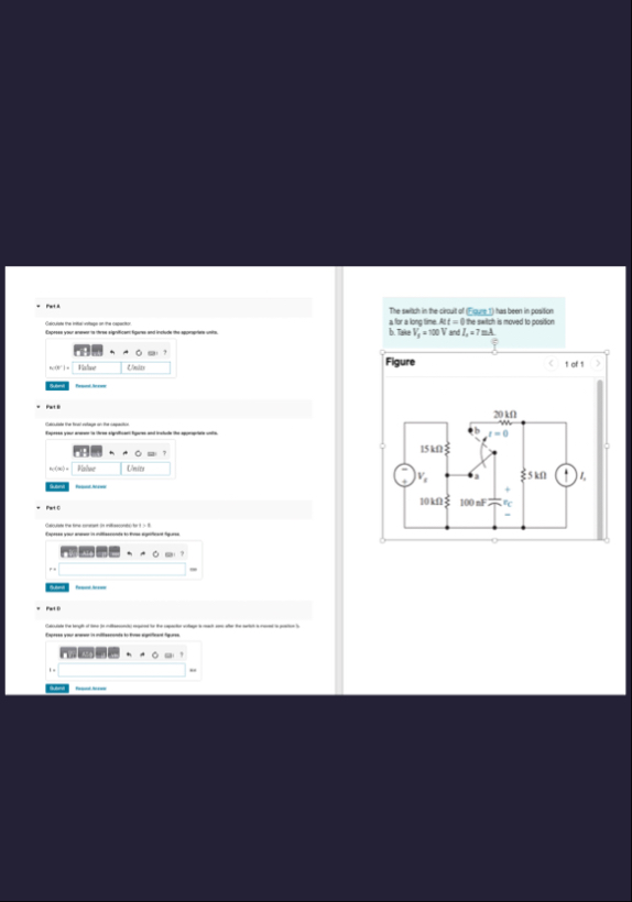 Solved ELECTRICAL CIRCUITS PART D NEED 3 ﻿SIG FIG | Chegg.com