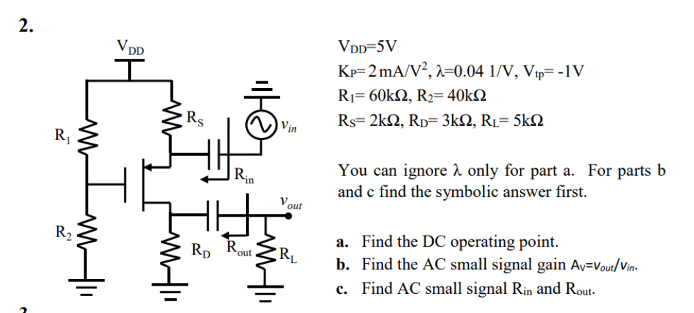 Solved Solve the Transistor question according to new Kn and | Chegg.com