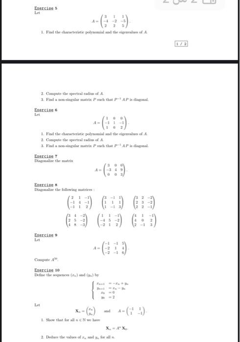 Solved Exercise 1 Find the LU factorization of the matrix | Chegg.com