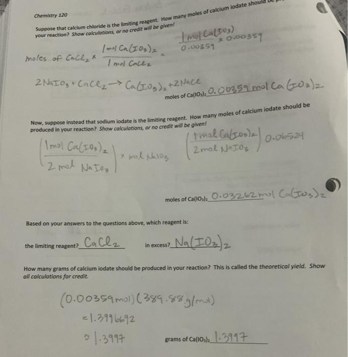 Solved 12 Experiment 10-Limiting Reactants mass of filter | Chegg.com