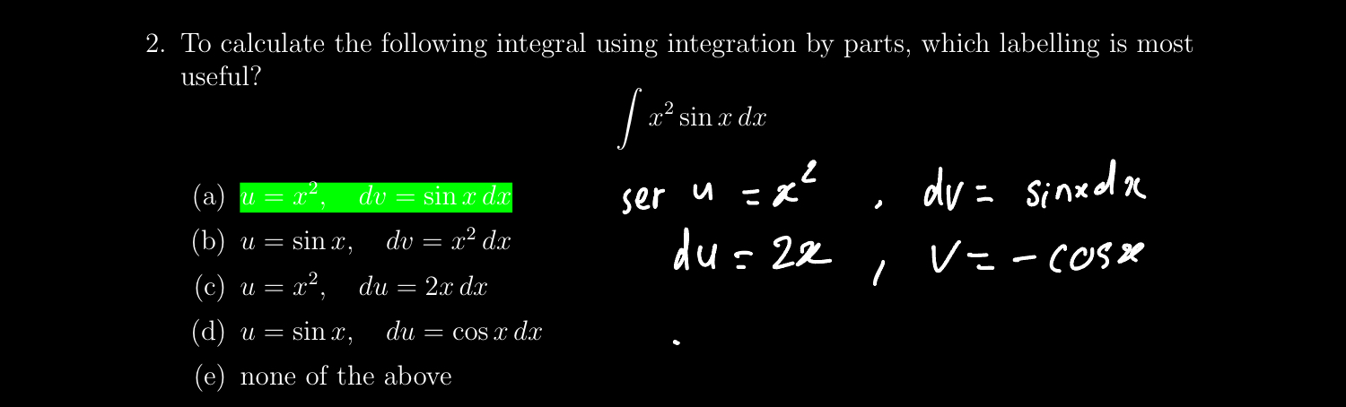 Solved To calculate the following integral using integration | Chegg.com