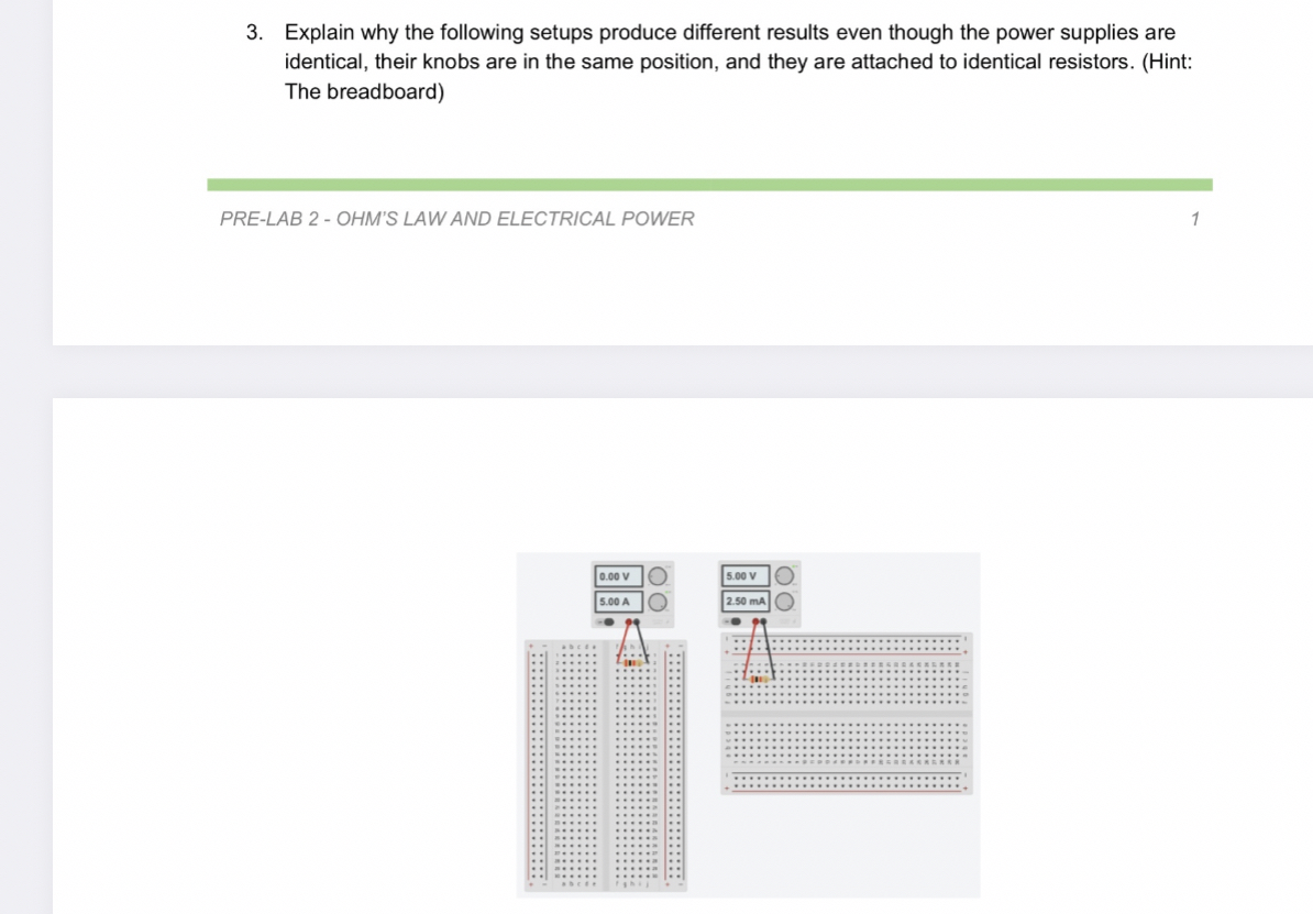 Solved Explain why the following setups produce different | Chegg.com