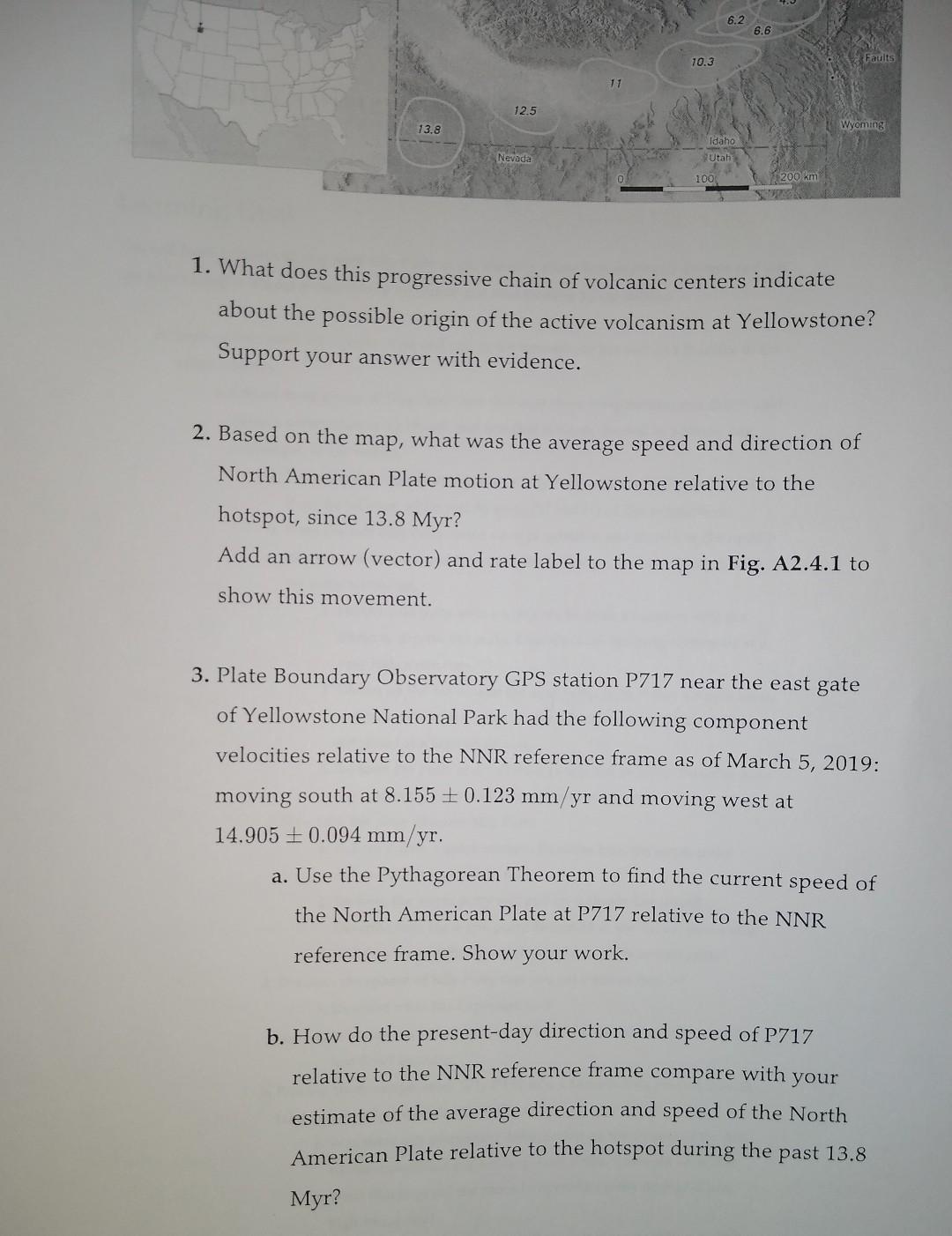 Solved Activity 2.4 Hotspots and Plate Motions Name: | Chegg.com