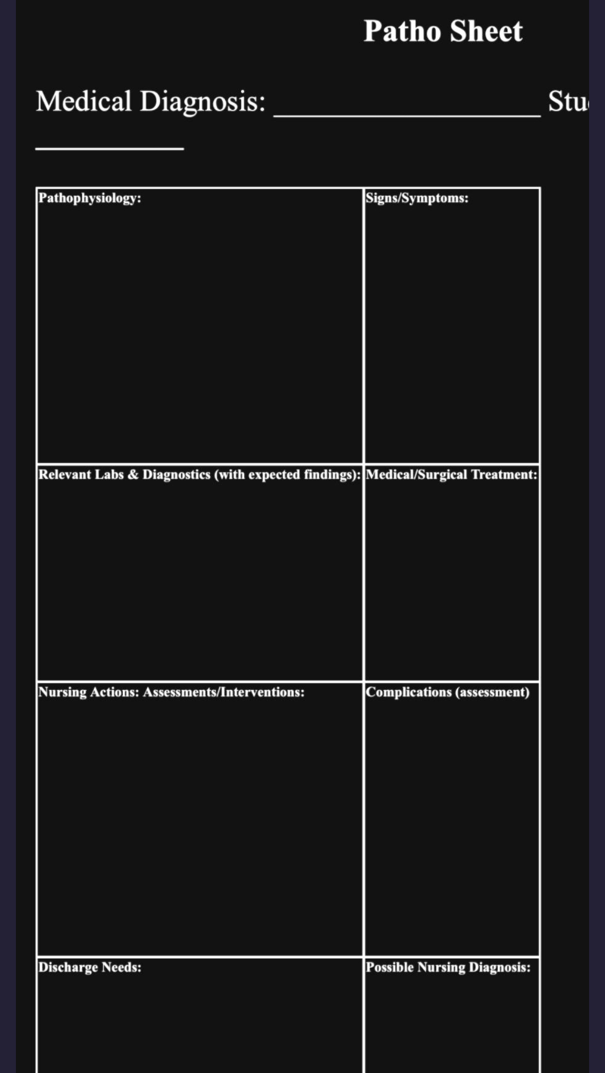 Solved Patho SheetMedical Diagnosis: Popliteal Artery | Chegg.com