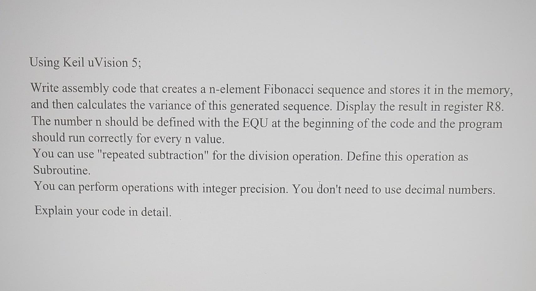 Solved Using Keil uVision 5; Write assembly code that | Chegg.com