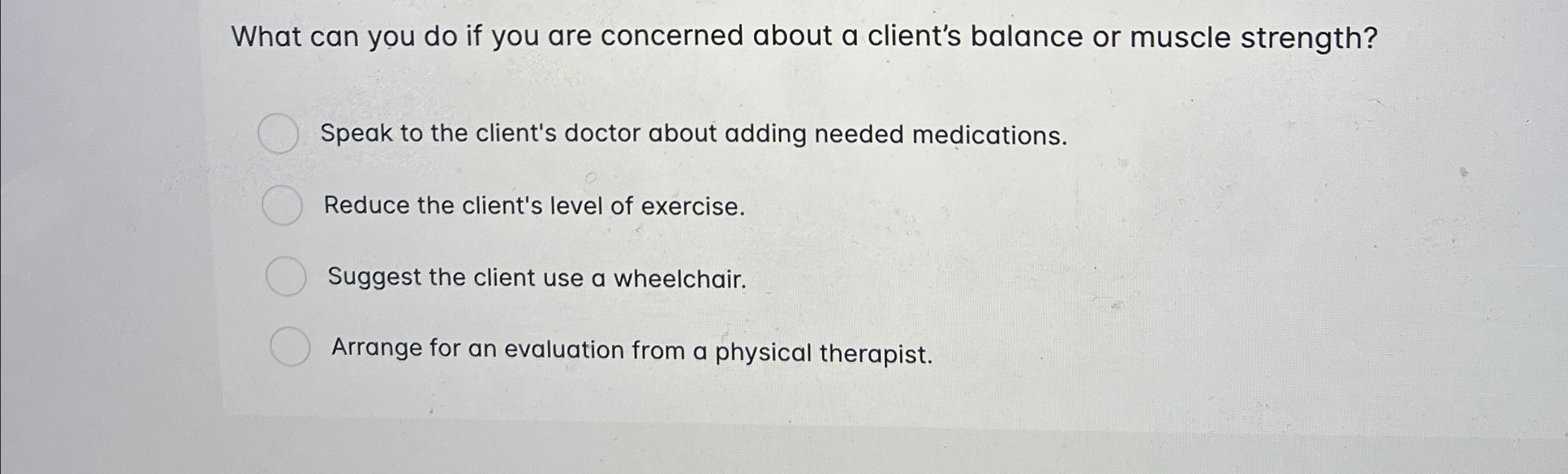 Solved What can you do if you are concerned about a client's | Chegg.com