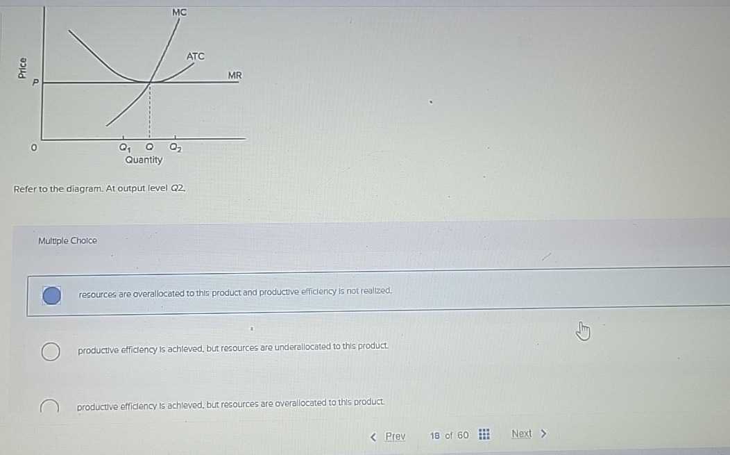 Solved Refer to the diagram. At output level Q2.Multuple | Chegg.com