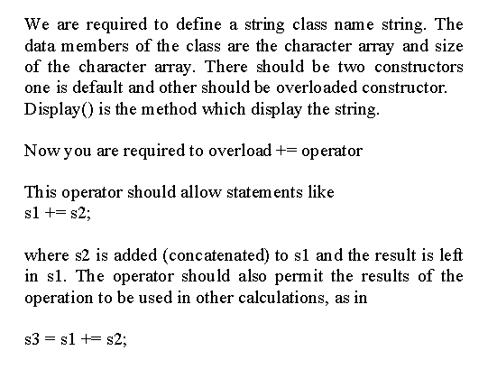Solved We are required to define a string class name string. | Chegg.com