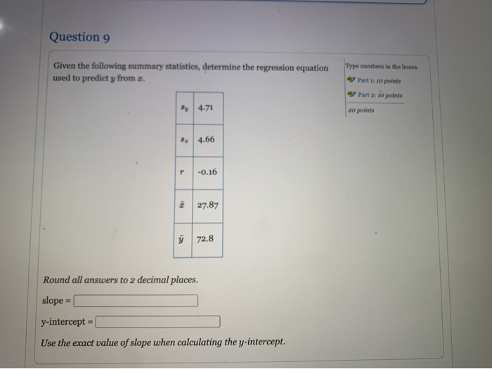 Solved Question 7 Consider the following table summarizing | Chegg.com
