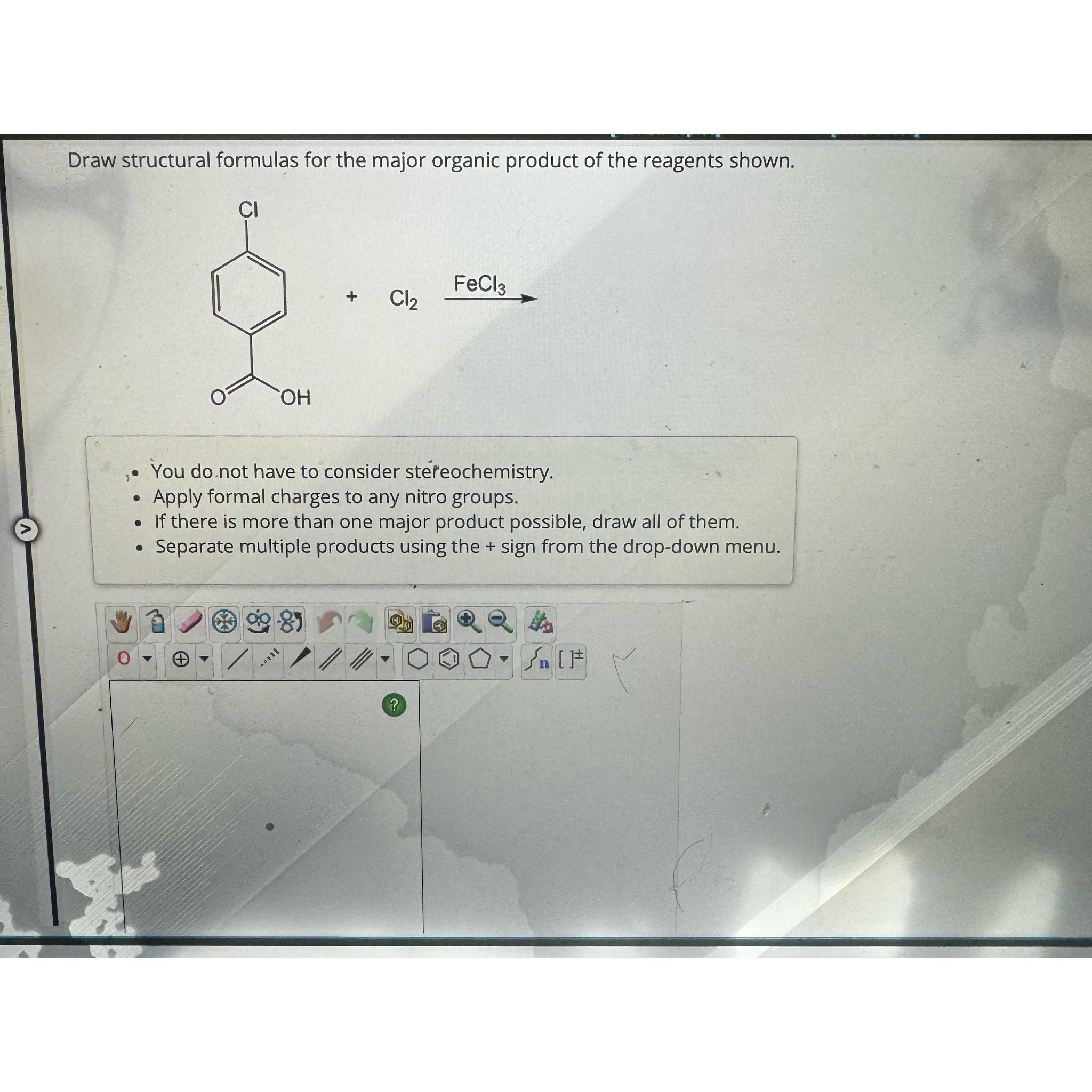 Solved Draw structural formulas for the major organic | Chegg.com