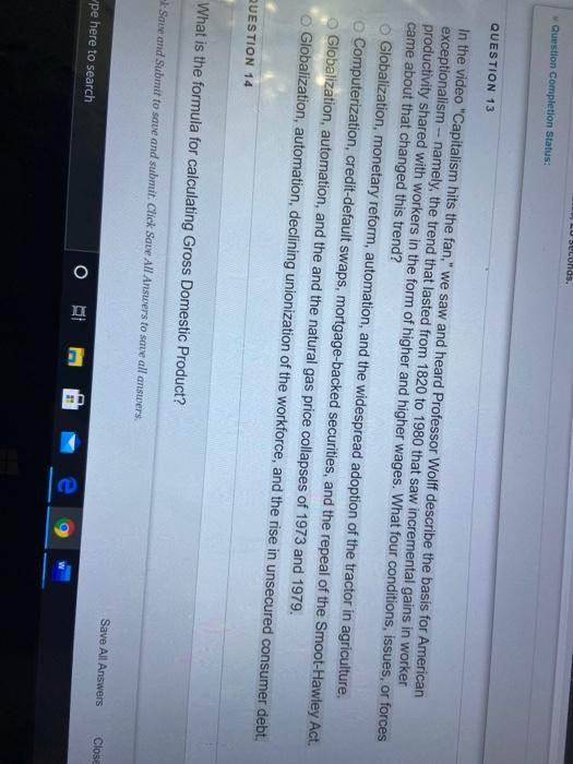 Solved Seconds. Question Completion Status: QUESTION 13 In | Chegg.com